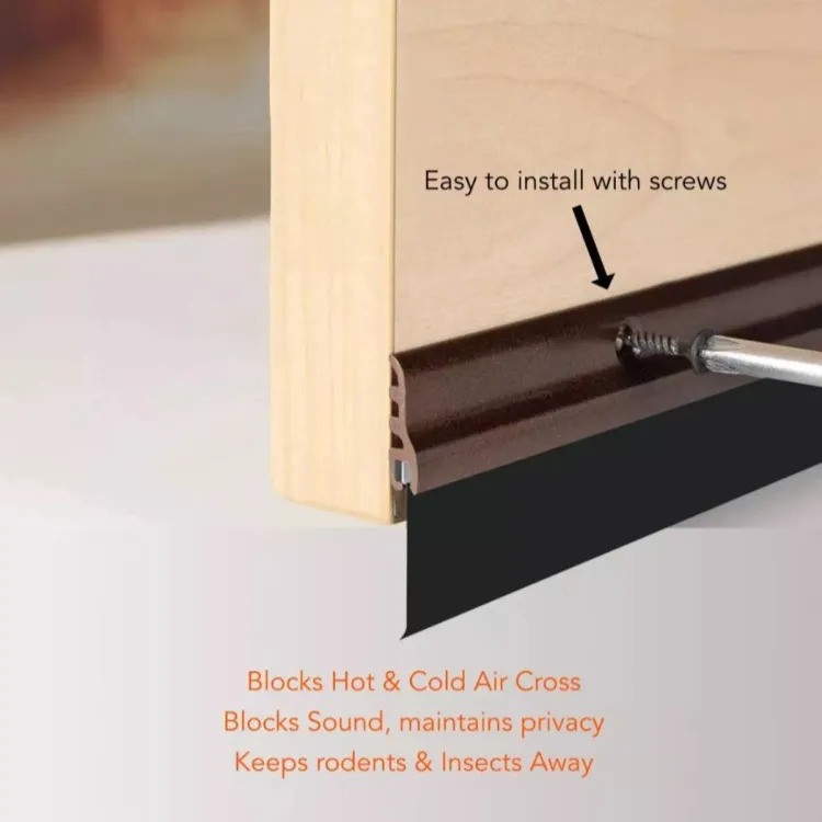 Door Dust Stopper Door Bottom Seal Rubber Heavy Gauge Aluminium Frame ...