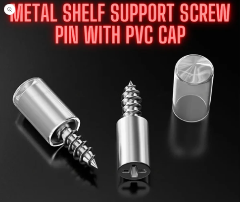 Metal Shelf Support Screw Pin With PVC Cap - Royal Building Material